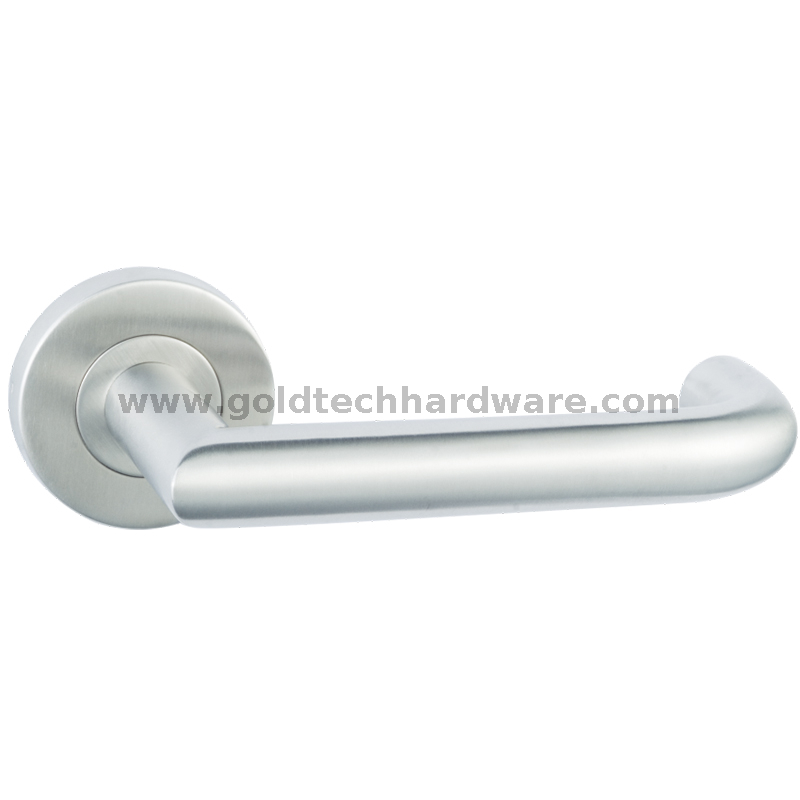 Stainless Steel Tube Lever Handle with Rosette And Escutcheon - Buy ...