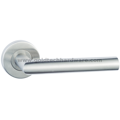 Stainless Steel Tube Lever Handle with Rosette And Escutcheon - Buy ...