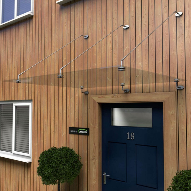 Stainless steel Glass canopy P200 - Buy modern Glass door canopy, 6 ...